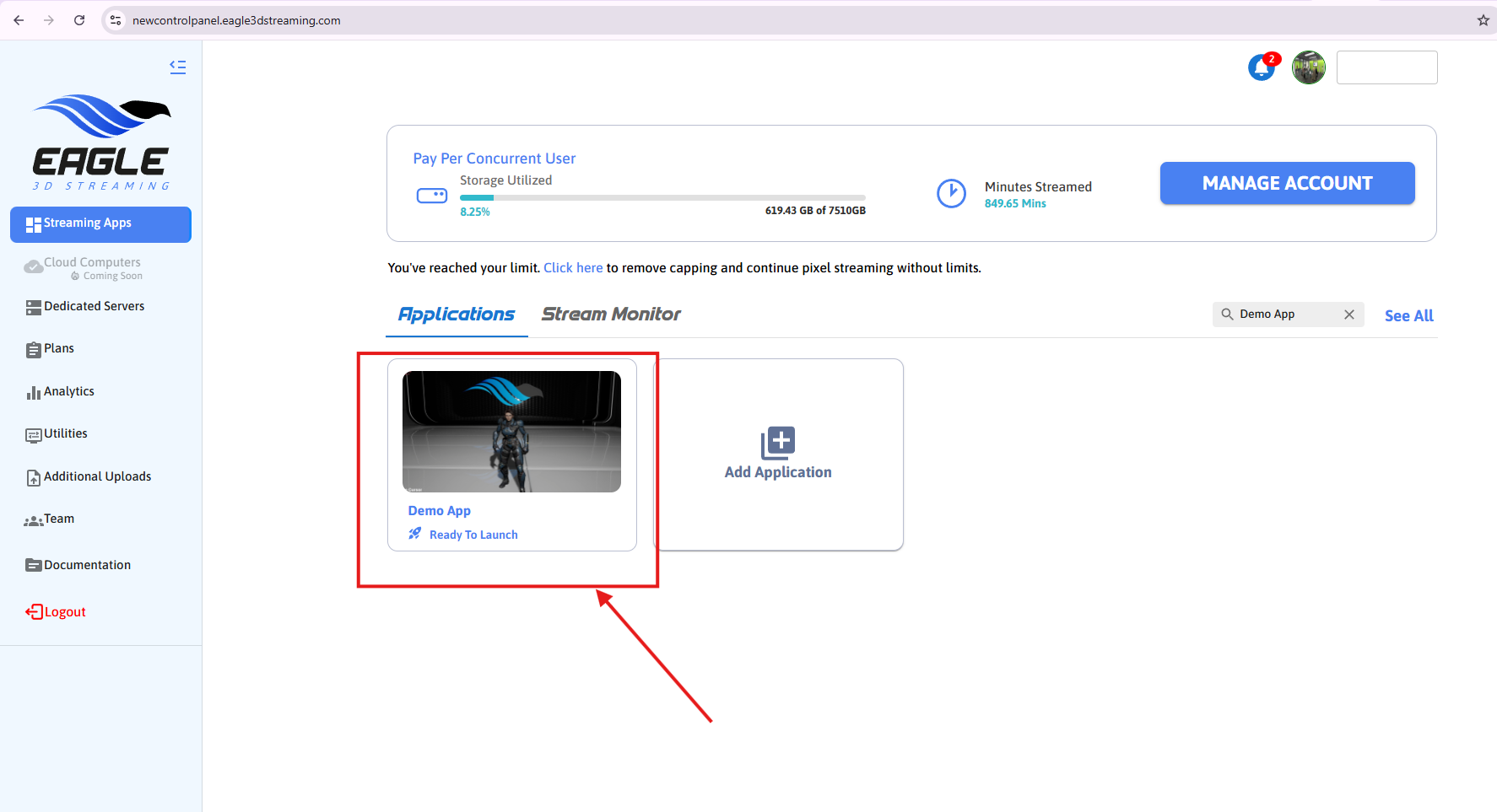 Embed Streaming within React Webpage